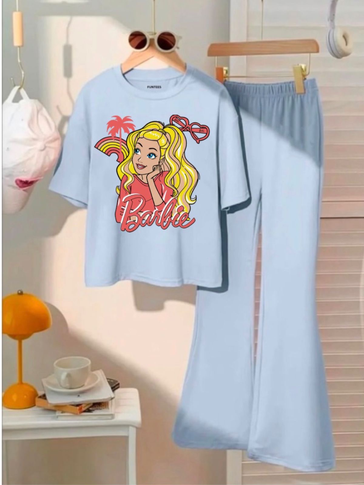 SKY BARBIE WIDE LEG SUMMER SET – FUNTEES.PK